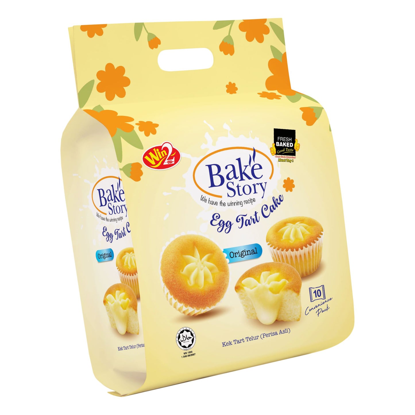 Win2 Bake Story Egg Tart Cake Original (250g/25g x 10 Packs) – Winmart